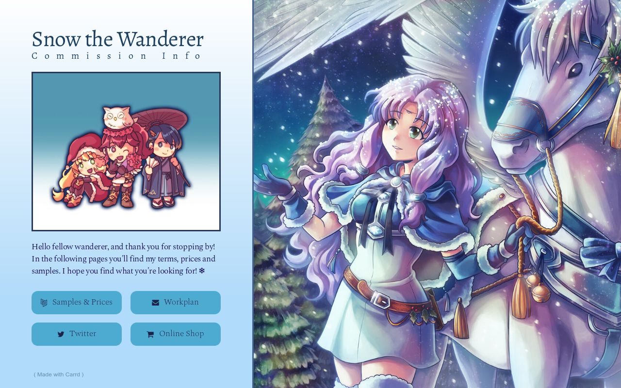 Snow's Commission Info